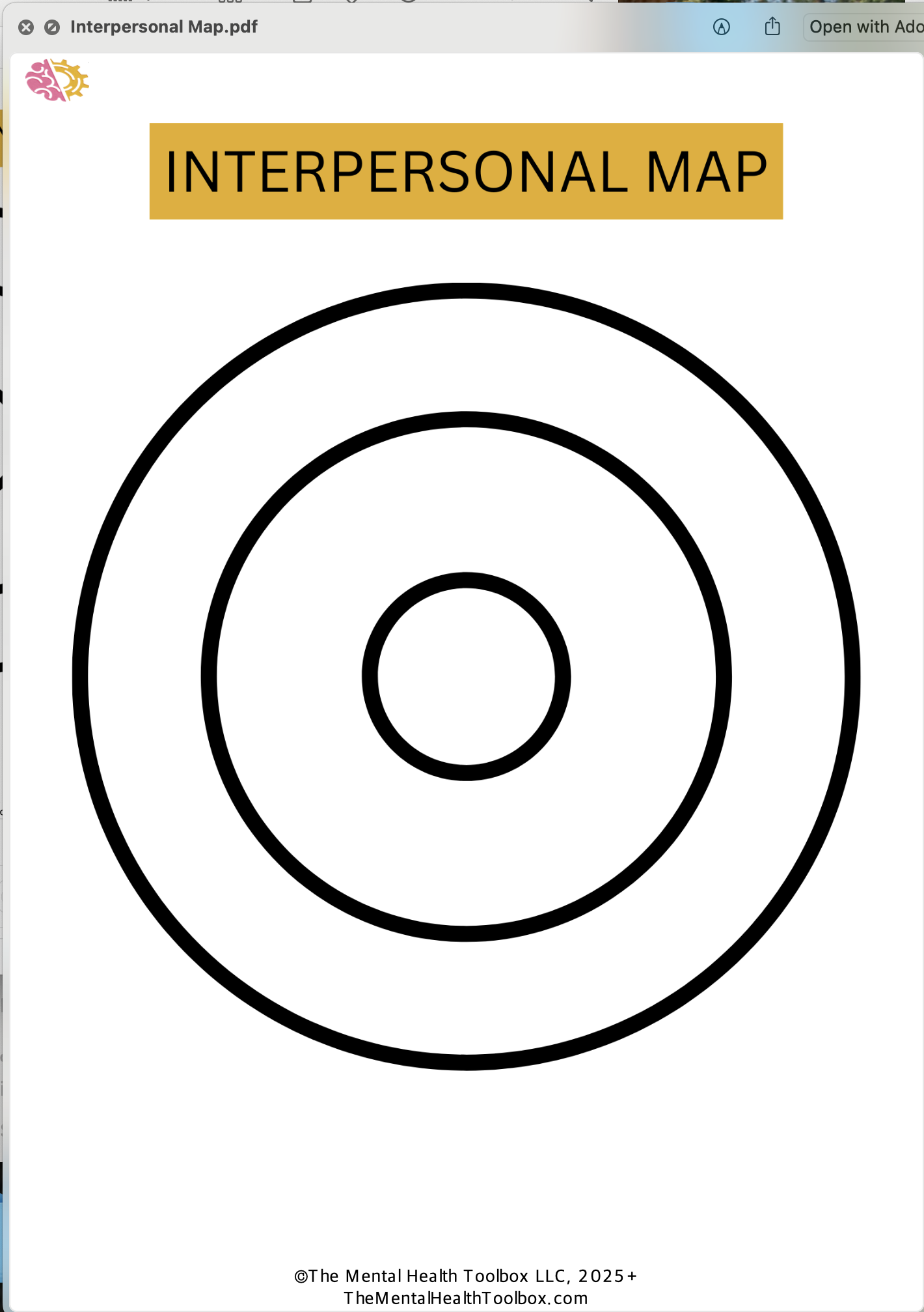 SHOP Therapy Handouts - The Mental Health Toolbox