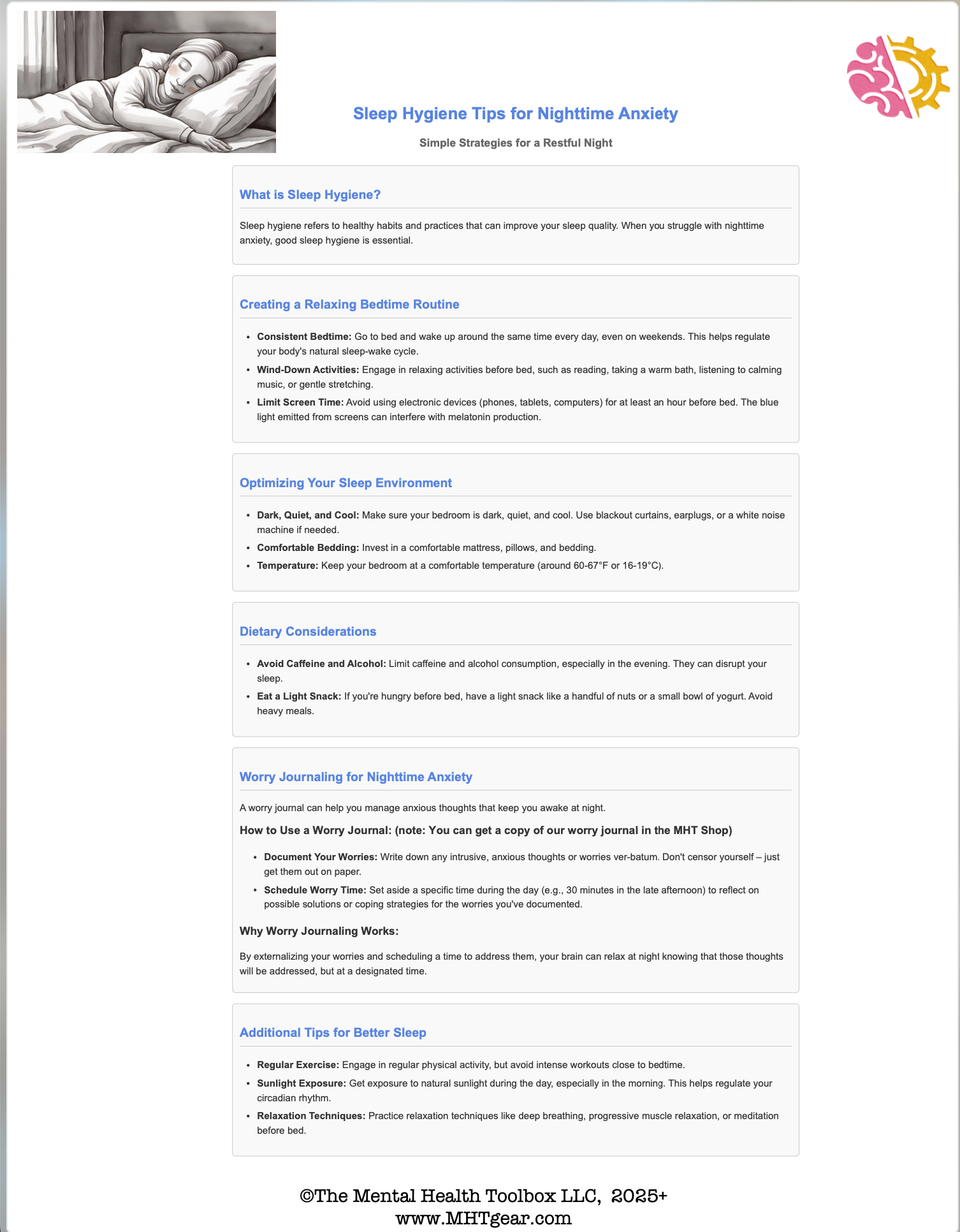 SHOP Therapy Handouts - The Mental Health Toolbox