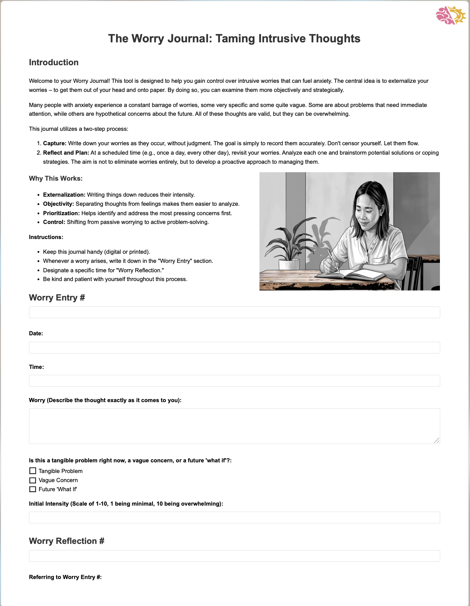 SHOP Therapy Handouts - The Mental Health Toolbox